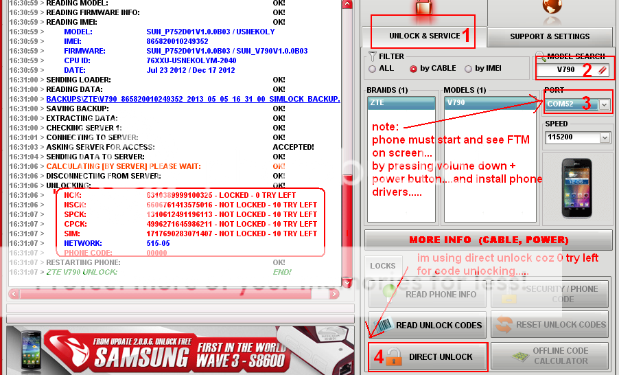zte v790 tested direct unlock..........[User Report] - GSM-Forum