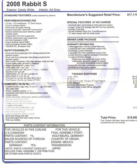 New 2008 Rabbit...Just got it today!!! | VW Vortex - Volkswagen Forum
